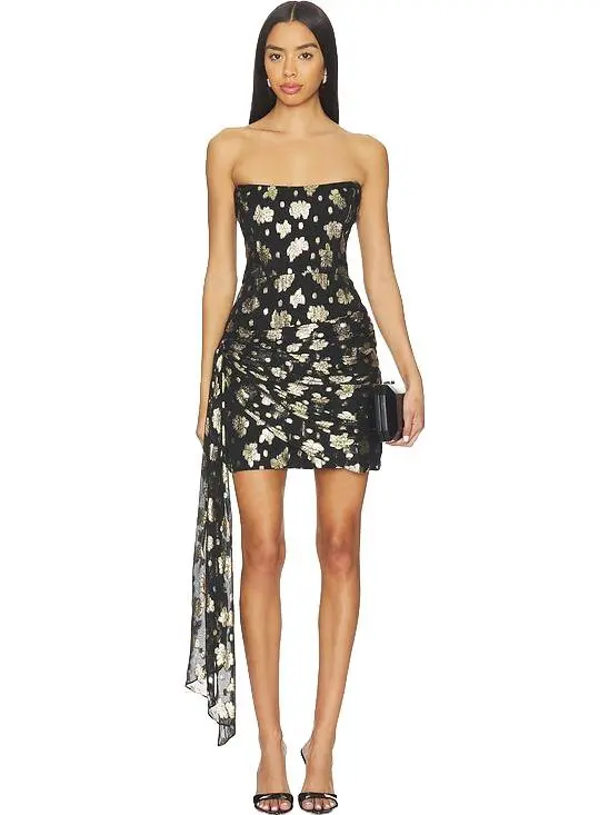 Amanda Uprichard Alaia Dress - Black Gold