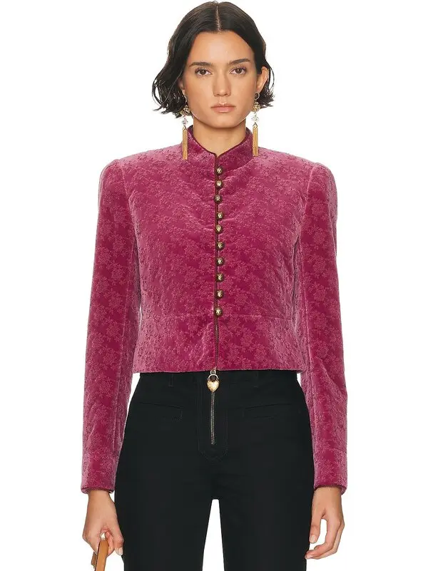 Chloé Jacket With Gold-tone Ball-button Details - Burnt Lilac