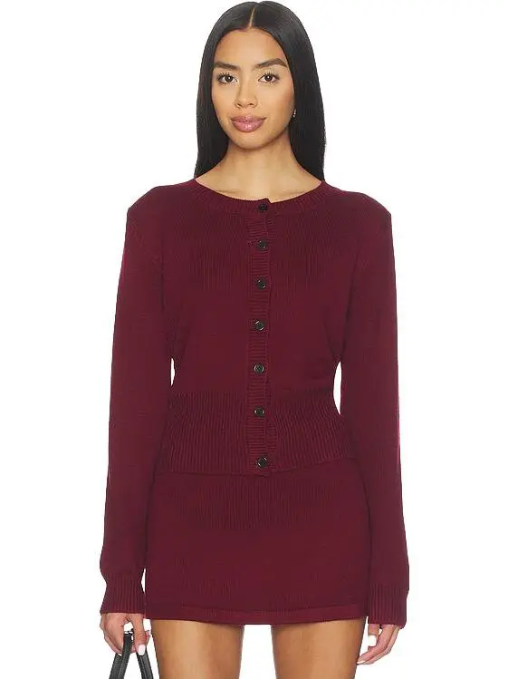 AMELIE TEJE Elle Knit Top - Dark Red