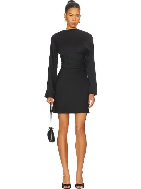 Simkhai Harpor Long Sleeve Mini Dress - Black