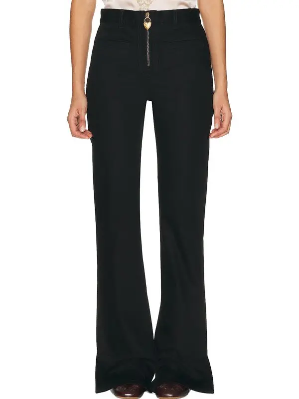 Chloé Straight Leg Trousers - Black