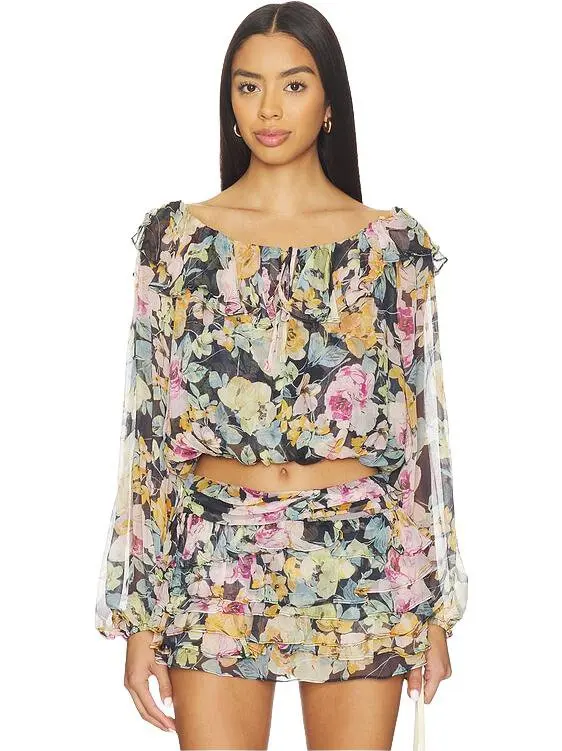 Amanda Uprichard Millie Top - Lisboa Print