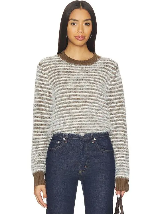 Line & Dot Lyon Cropped Sweater - Olive