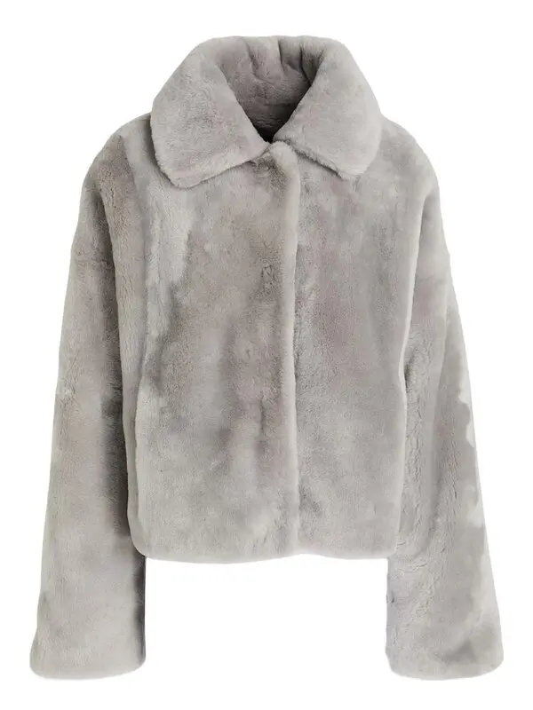 YVES SALOMON Shearling Jacket - Gray