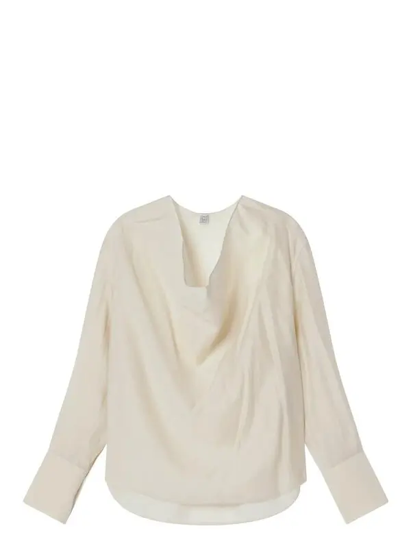 TOTEME Cowl Neck Blouse - White