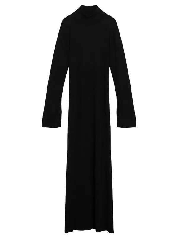 TOTÊME Cashmere Blend Turtleneck Dress - Black