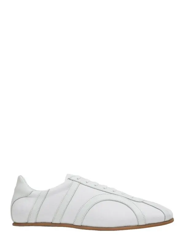 TOTEME Leather-trimmed Textile Sneakers - White