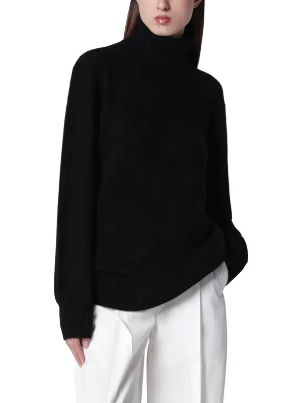 TOTEME Cashmere Turtleneck Sweater - Black