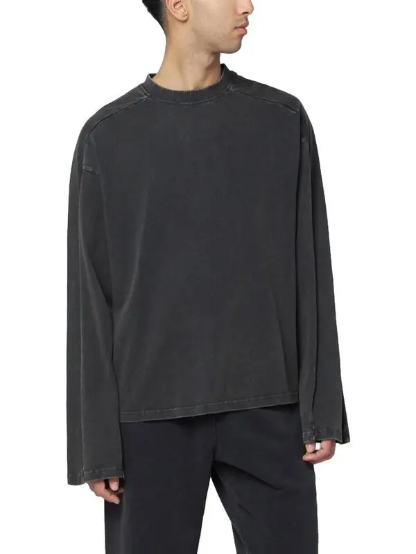 ENTIRE STUDIOS Washed Long-sleeve Top - Black