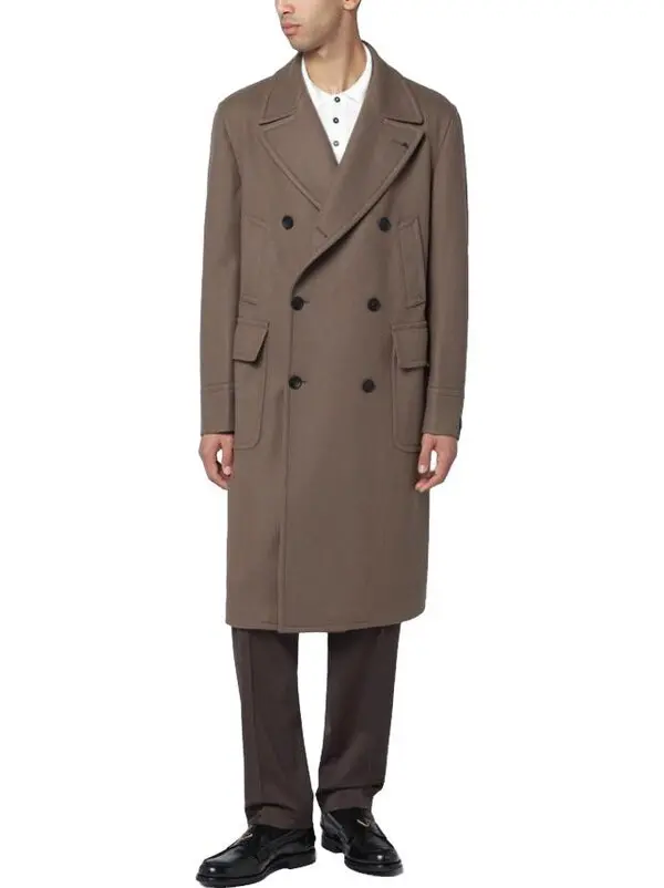 Tagliatore Wool-cashmere Blend Double-breasted Coat - Brown