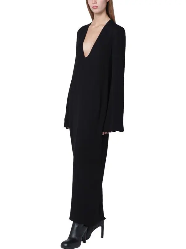 TOTÊME Long Dress In Cady - Black