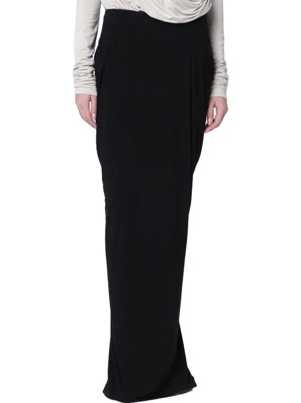 ENTIRE STUDIOS Long Draped Skirt - Black
