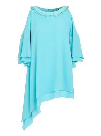 CAMILLA MILANO Off-the-shoulder Crepe Top - Blue