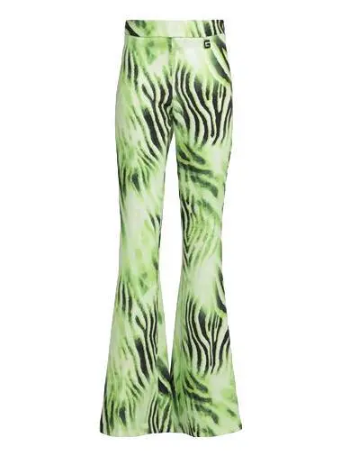 GAËLLE PARIS Flared Zebra-print Pants - Green