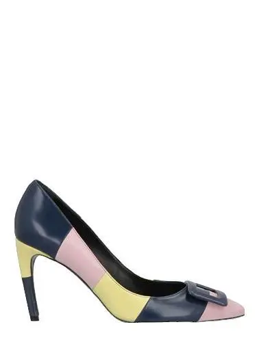 ROGER VIVIER Multicolor Leather Stiletto Pumps - Midnight Blue