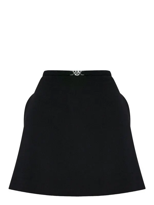 Versace Short Skirt With Embellishment - Black