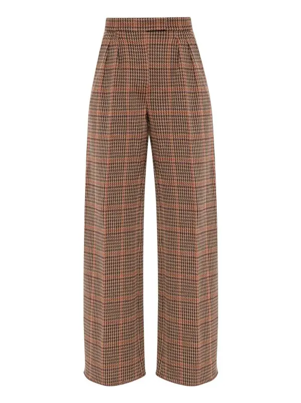 Max Mara Seggio Wide Leg Palazzo Trousers - Brown
