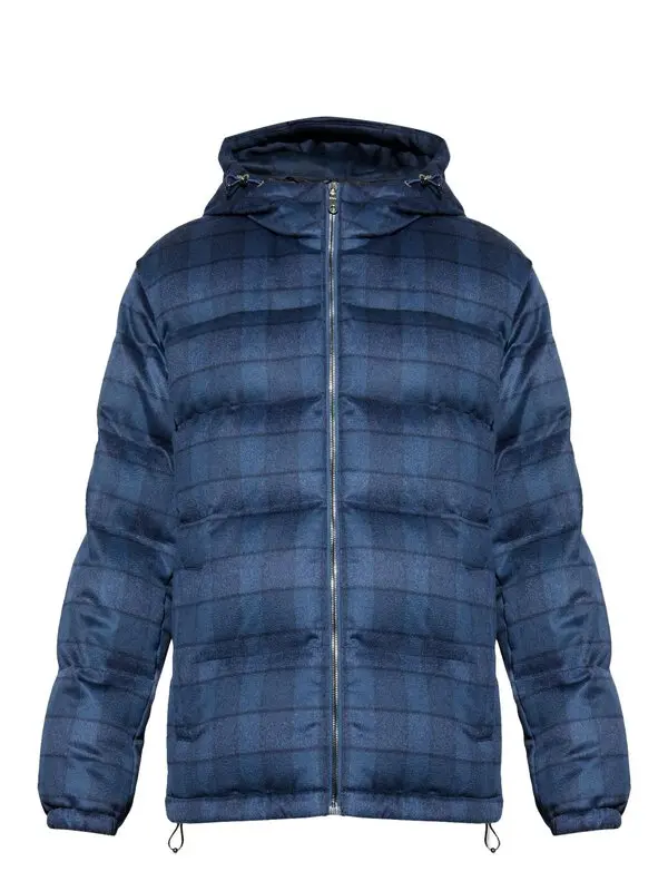 Etro Down Jacket With Hood - Blue