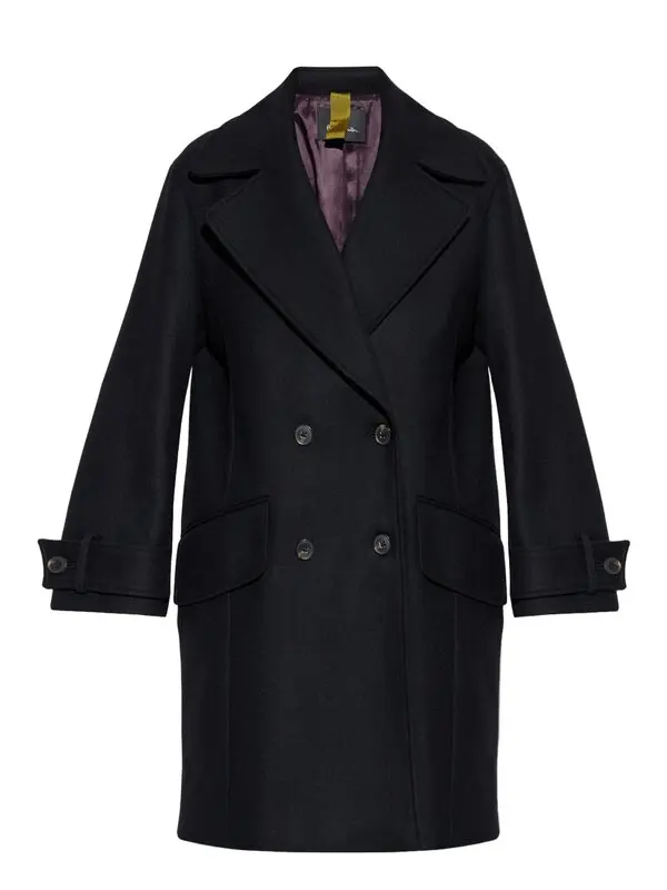 Paul Smith Double-breasted Coat - Black