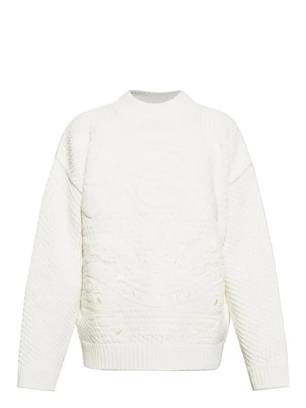 Lacoste Wool Sweater With Logo - Cream