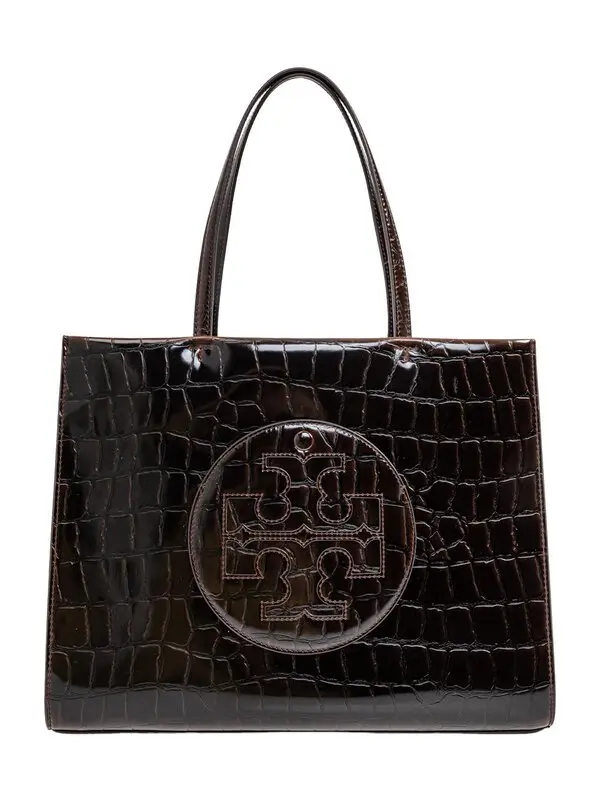 Tory Burch Ella Small Croc-embossed Shopper Bag - Brown