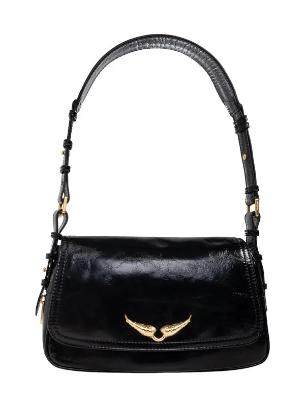 Zadig&Voltaire Shoulder Bag With Wing Embellishment - Black