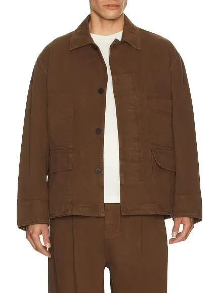 LE17SEPTEMBRE Denim Field Jacket - Brown