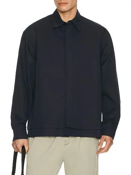 LE17SEPTEMBRE Double Layered Cotton Shirt - Navy