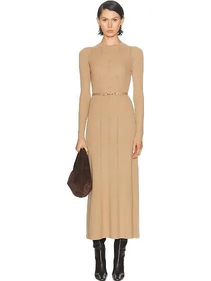 Gabriela Hearst Imagene Knit Dress - Camel