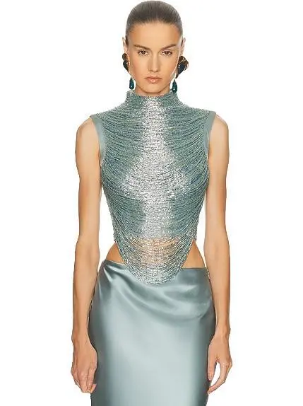 Cult Gaia Taraji Sleeveless Top - Celadon
