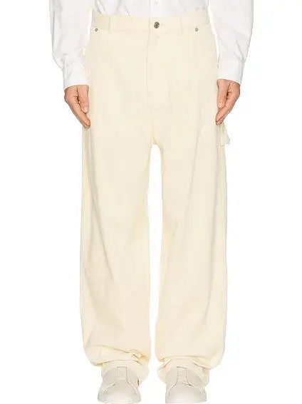 Drole De Monsieur Le Pantalon Baggy Velours - Ecru