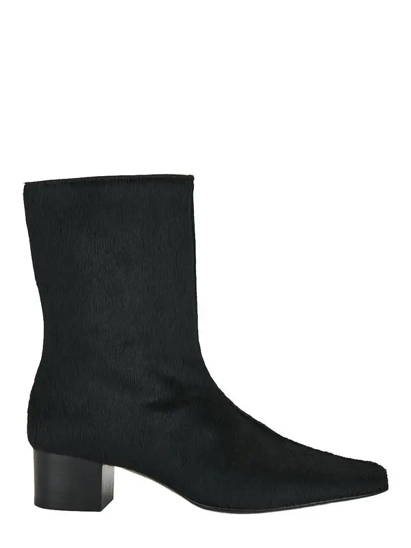 JUDE Pace Ankle Boot - Black Pony Leather