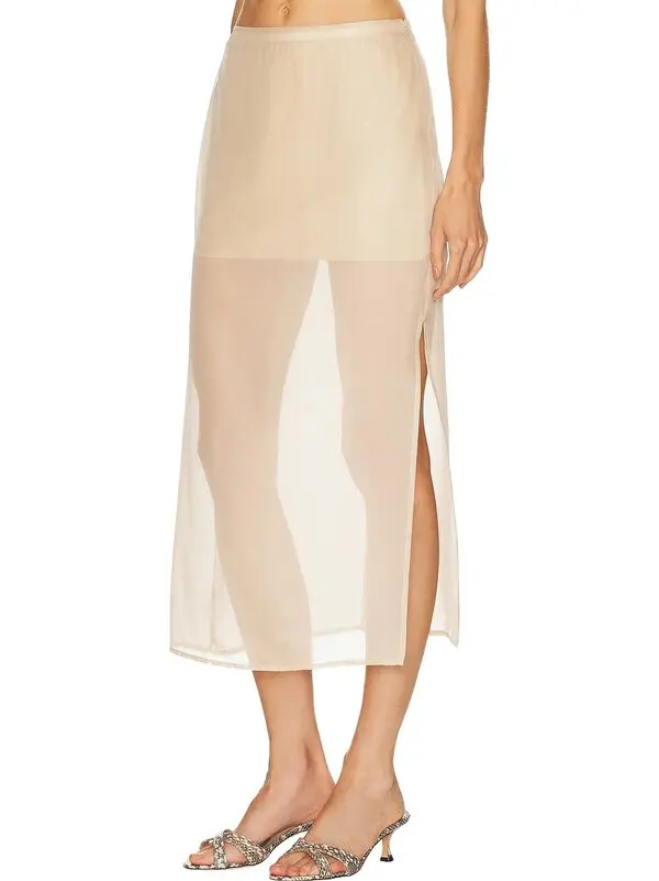 EAVES Osk Midi Skirt - Champagne