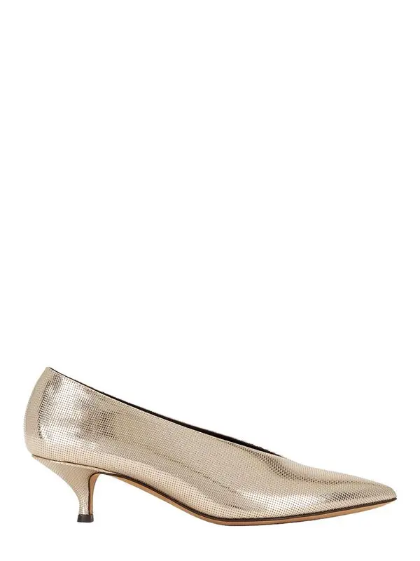 EMME PARSONS Veneto Heel - Neutral Gold Disco Leather