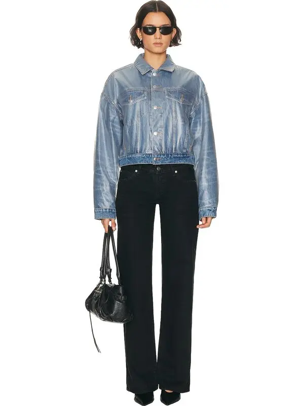 Alexander Wang Trucker Jacket - Vintage Marbled Blue