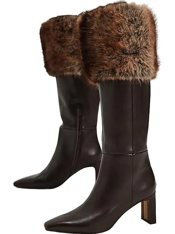 Sam Edelman Sylvia Cozy Tall Boots - Chocolate Brown