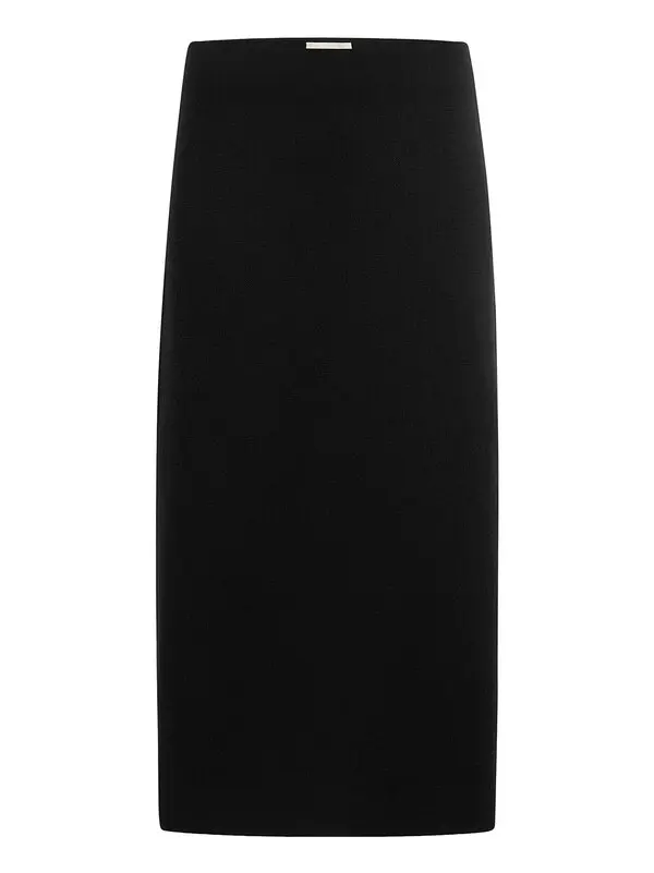 Khaite Patri Merino Wool Knit Skirt - Black