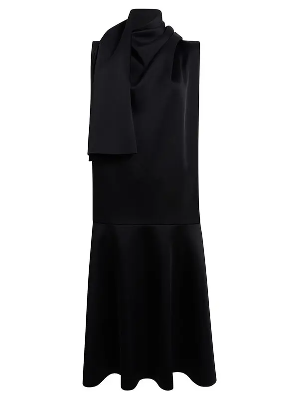 Khaite Loell Draped Dress - Black
