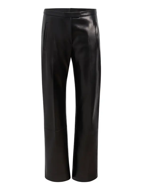 Khaite Miles Leather Pant - Black