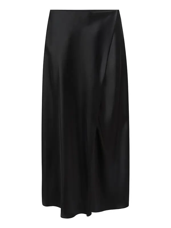 Khaite Demi Midi Skirt - Black