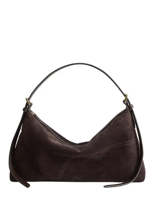 ATP ATELIER Castellare Suede Shoulder Bag - Walnut