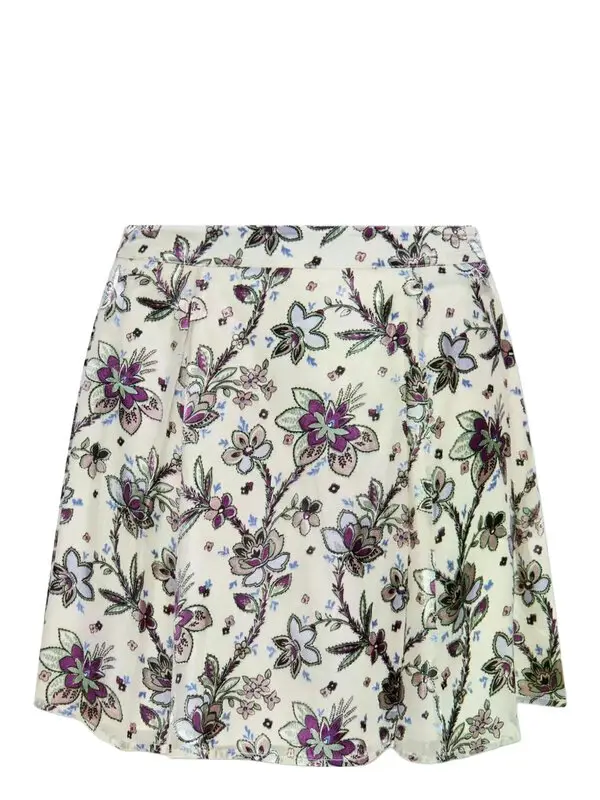 Kate Spade New York Floral-print A-line Skirt - Neutrals