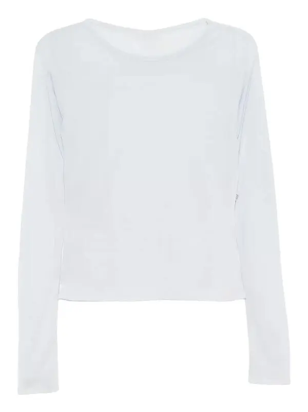 TO B. BY AGNÈS B. Sheer Long Sleeve Top - Blue