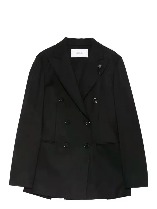 LARDINI Adam Double-breasted Blazer - Black