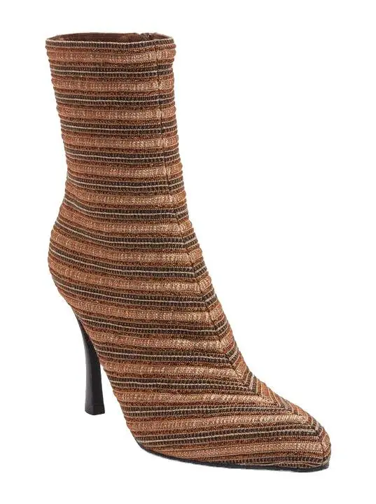 Jeffrey Campbell Weaver Ankle Boots - Copper Brocade