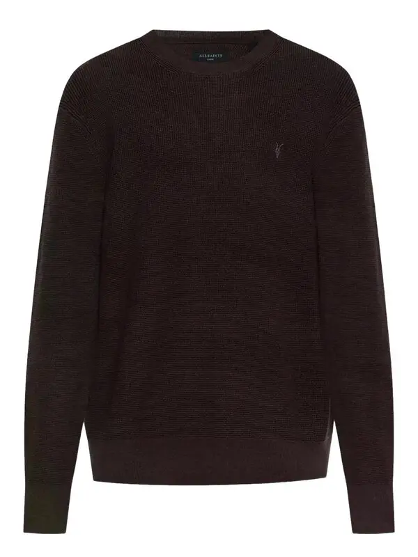 ALLSAINTS Ribbed Crew-neck Sweater - Brown