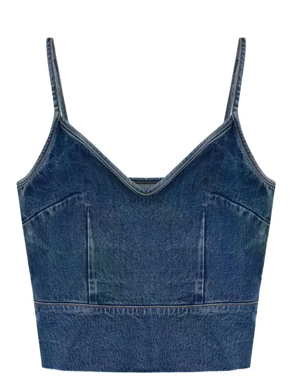 ALLSAINTS Spaghetti-strap Denim Top - Blue