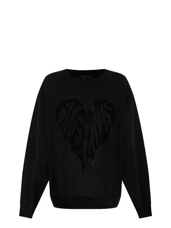 ALLSAINTS Heart-embellished Sweatshirt - Black
