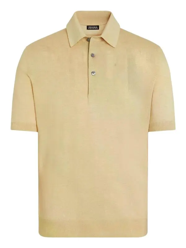 Zegna Mélange Short-sleeves Polo Shirt - Yellow