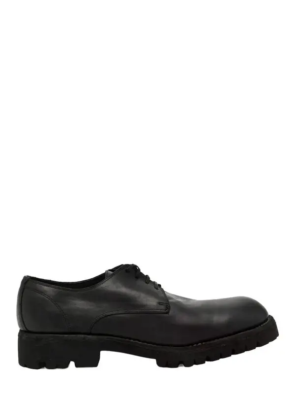 Guidi Leather Derby Shoes - Black